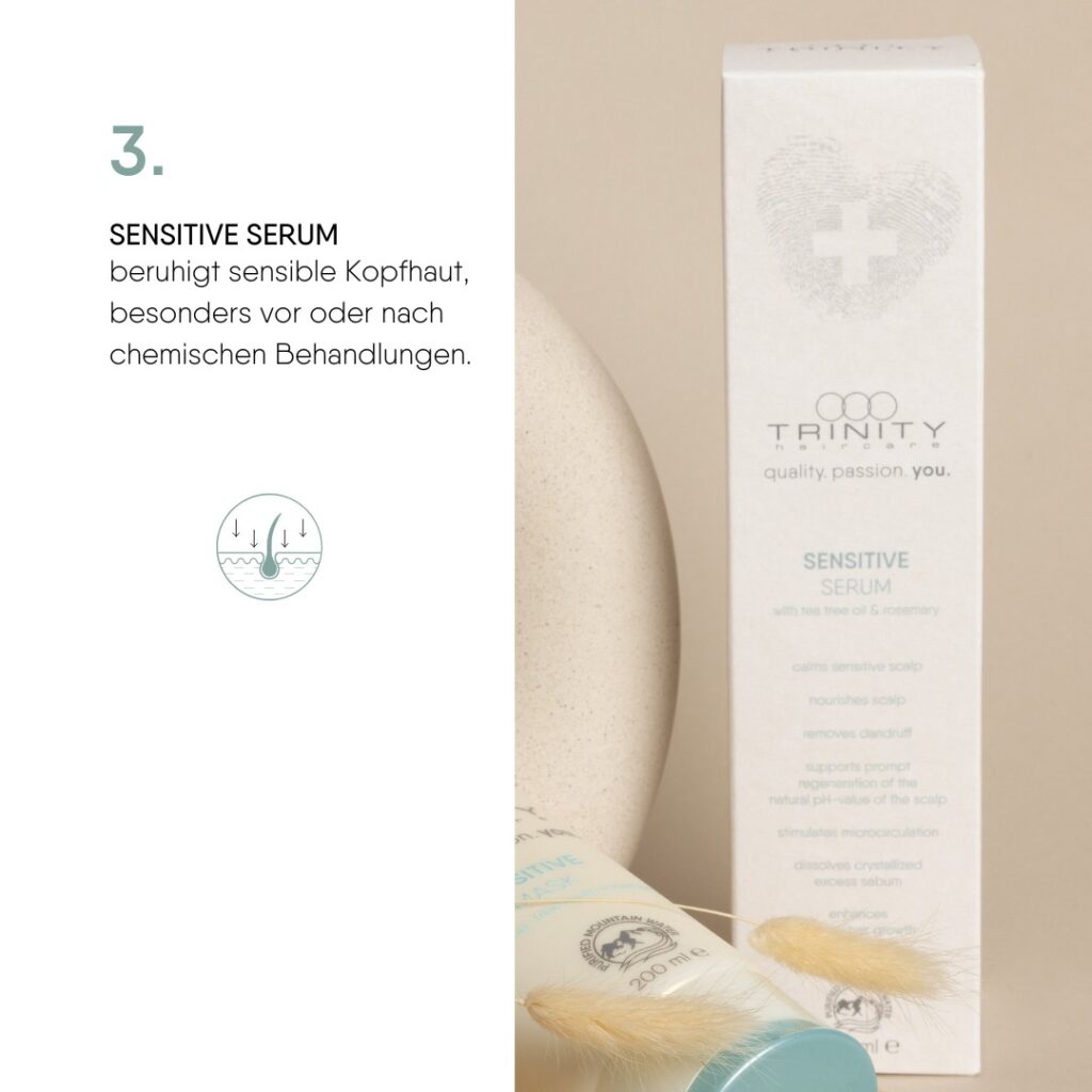 Für sensible Kopfhaut… gibt es TRINITY haircare. - Herzlich Willkommen